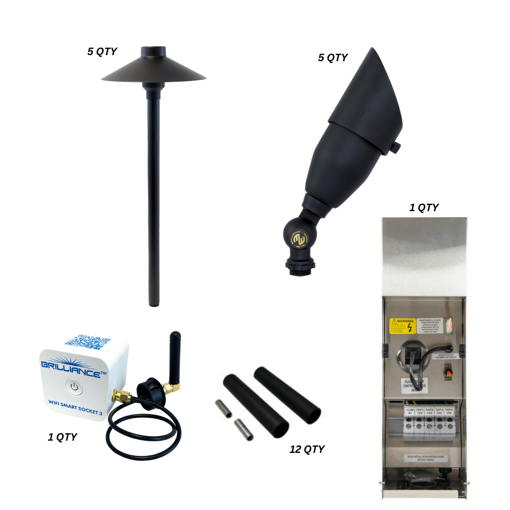 Brilliance BD SLS-BLACK-2700-150 Black Diamond Starter Lighting Kit ...