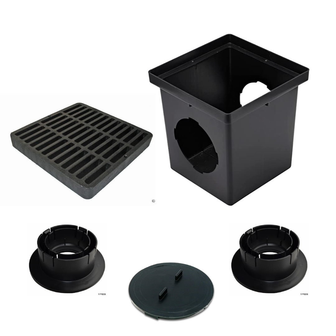NDS 900BLKIT 9" Catch Basin Kit (Black Grate) | Cheap Sprinklers