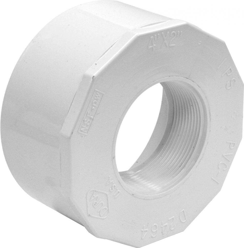 Lesso 438-420 4" x 2" Sch40 PVC Reducer Bushing Spigot x FPT | Cheap ...